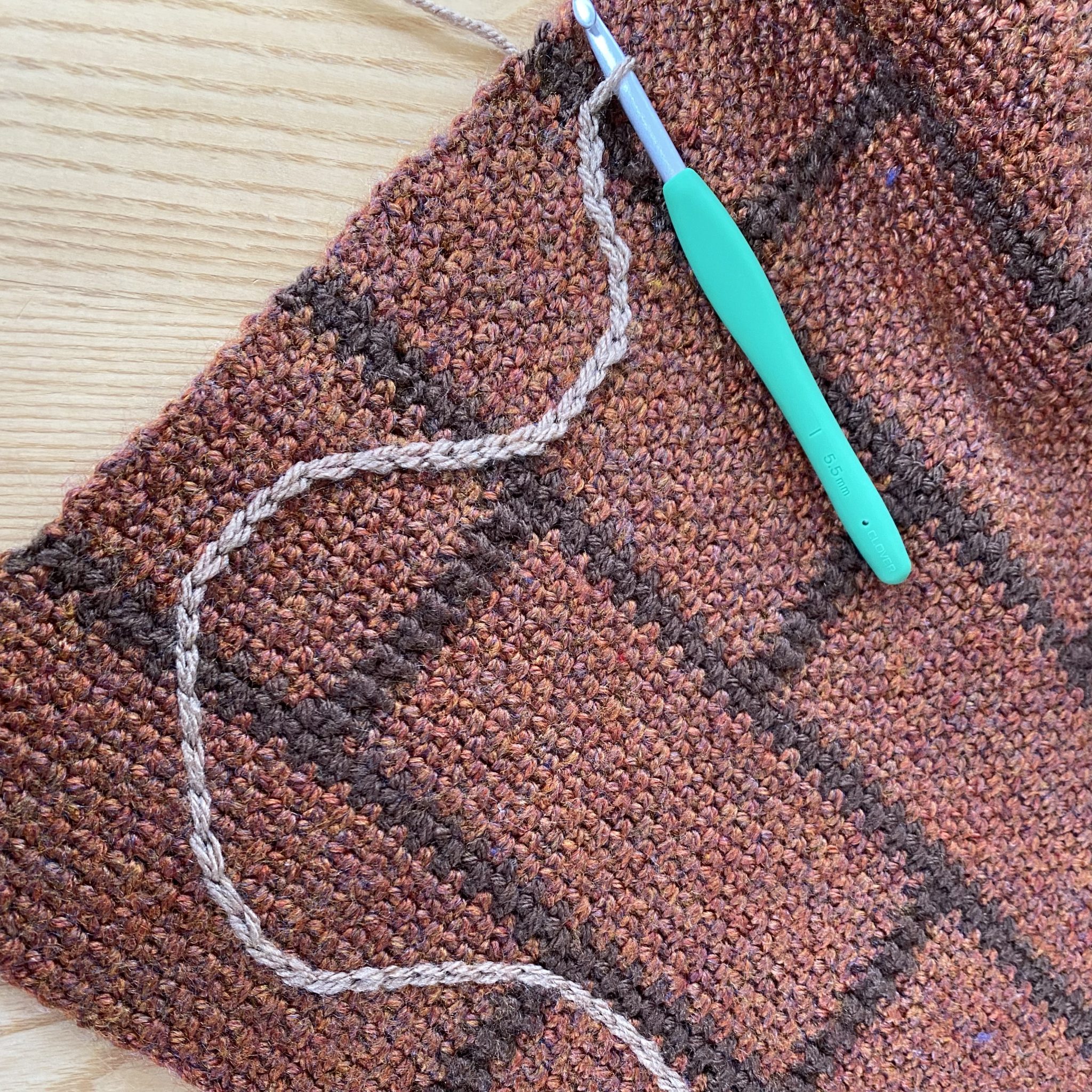 Bridgerton House Baby Blanket #3: Adding the Surface Crochet Vines ...